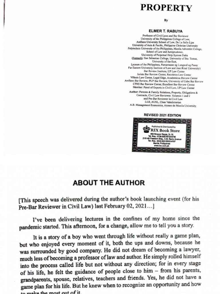 (Art. 414-415) Property by Rabuya (2021) | PDF