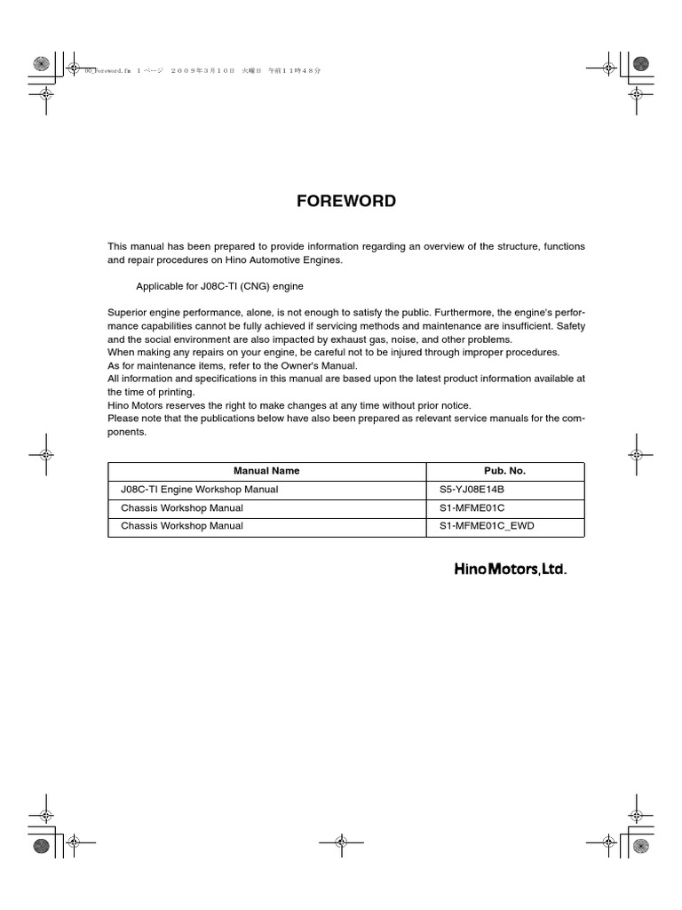 Engine Manual NGV J08C | PDF | Throttle | Valve