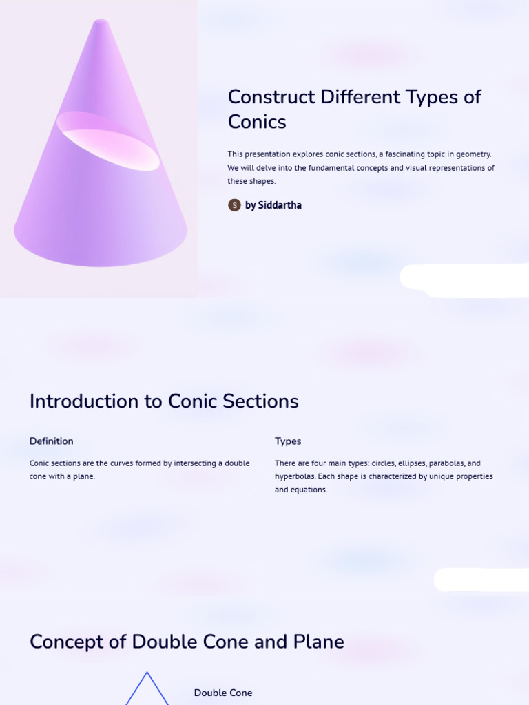 Construct Different Types of Conics | PDF | Ellipse | Euclidean Plane Geometry