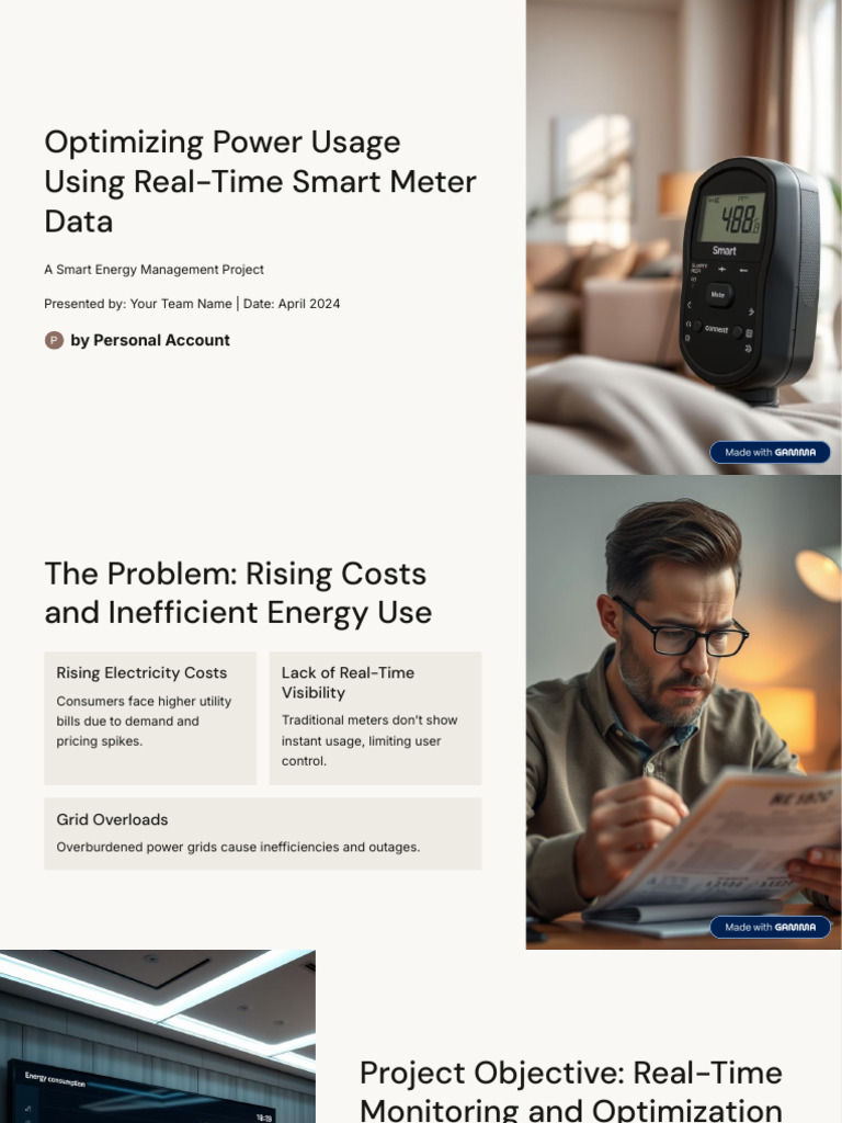 Optimizing Power Usage Using Real Time Smart Meter Data | PDF