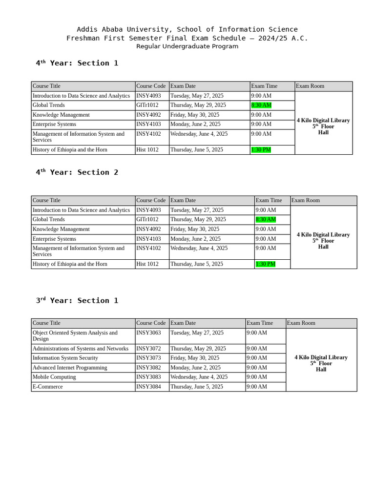 Second Semester Exam Schedule 2025 | PDF | Computer Programming | Libraries