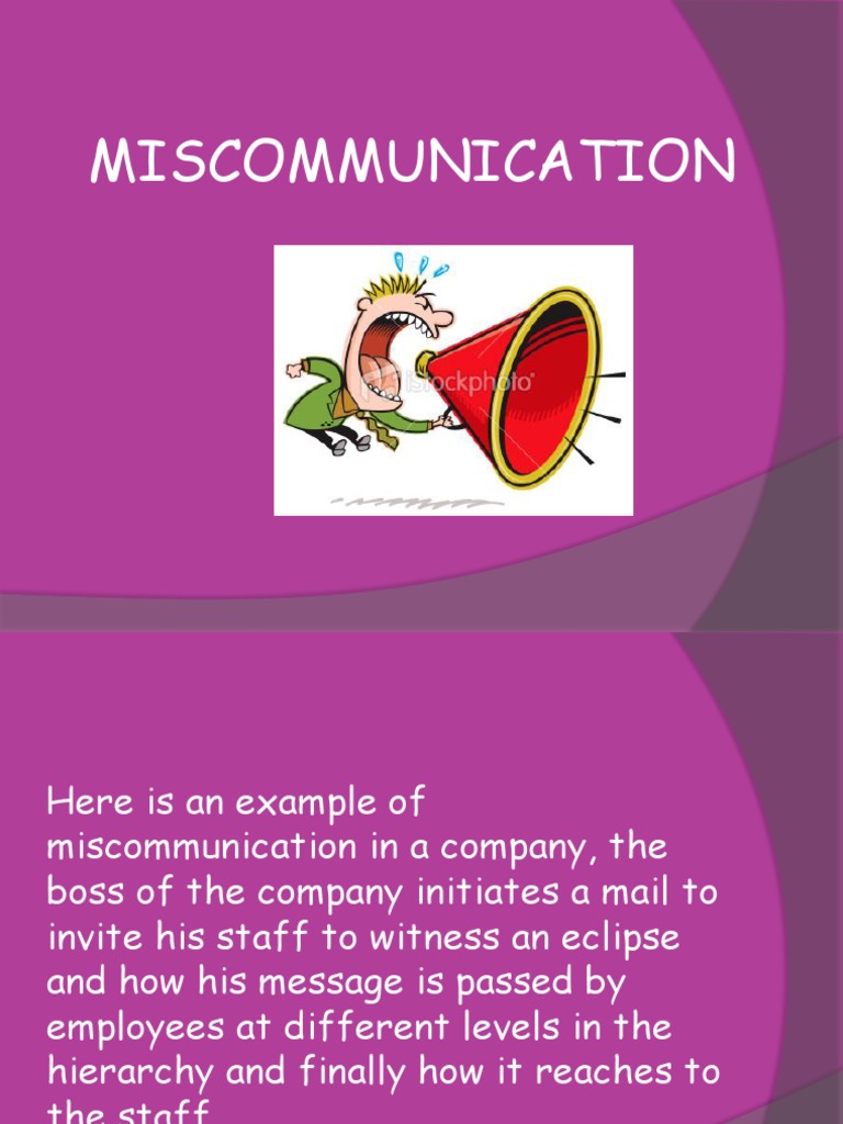 MISCOMMUNICATION | PDF