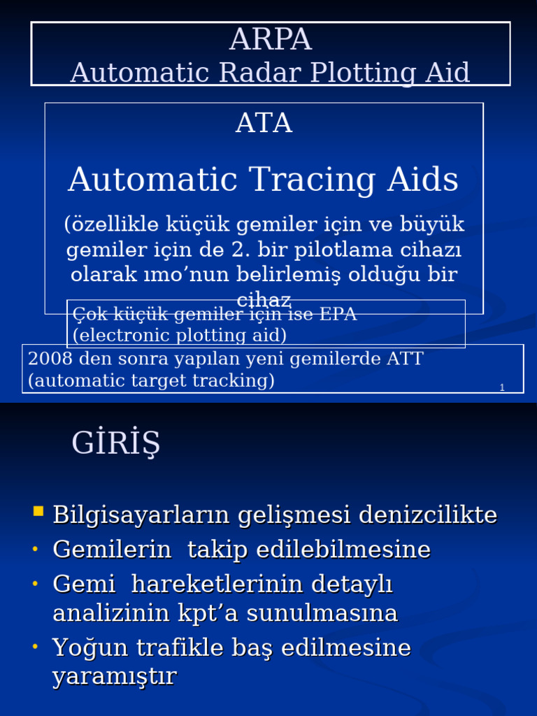 Arpa Radar | PDF