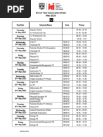 GR 9-12 - Time Table 2025-26 | PDF | Educational Stages