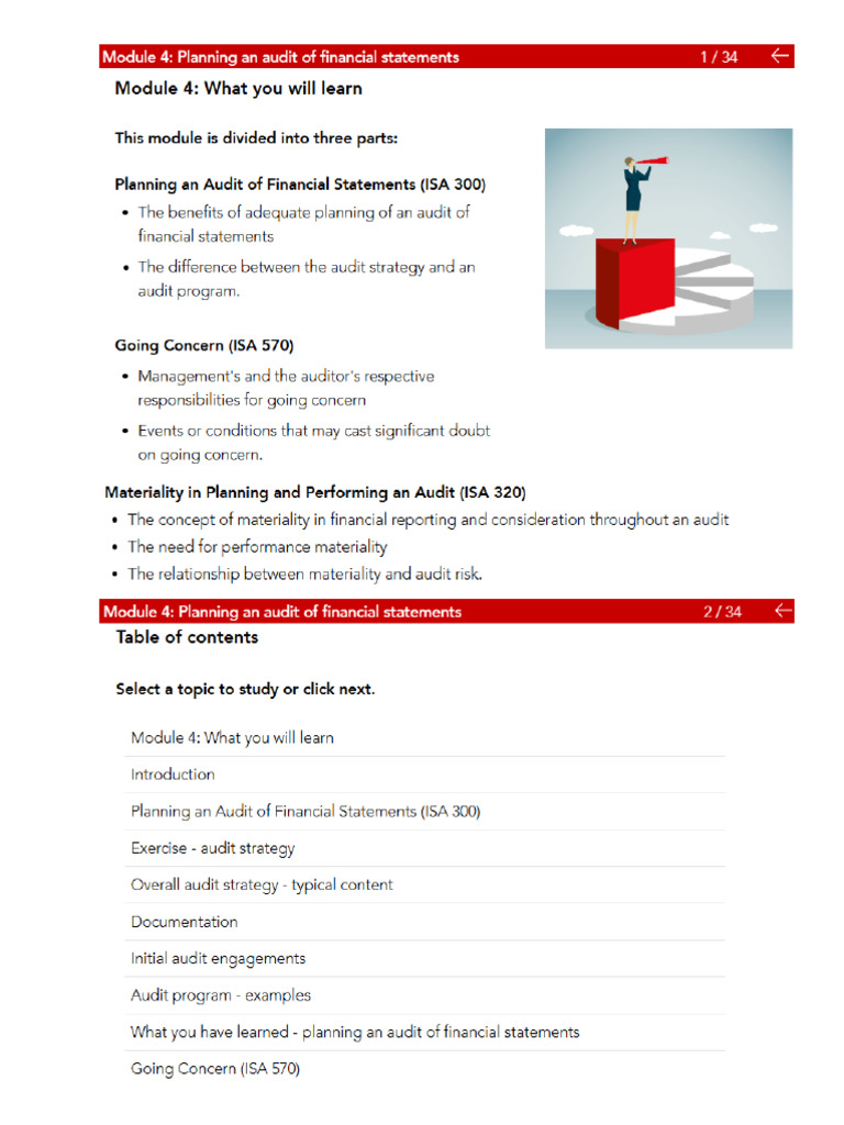 4.planning An Audit of Financial Statements | PDF