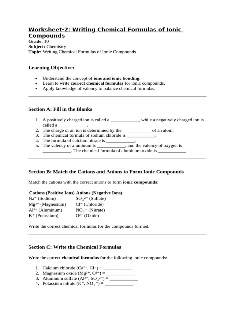 Worksheet-2 (CH-1) | PDF