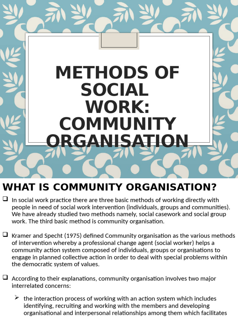 Community Organisation | PDF | Community | Goal