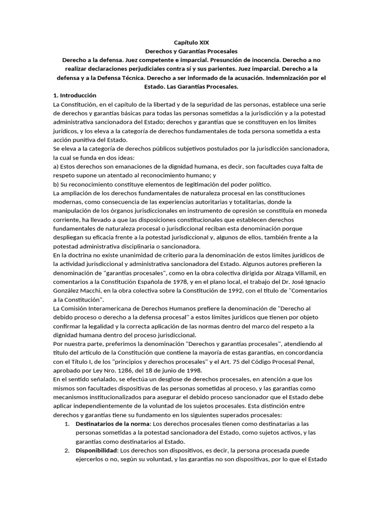 DERECHO CONSTITUCIONAL - Capítulo XIX | PDF | Debido al proceso | Jurisdicción