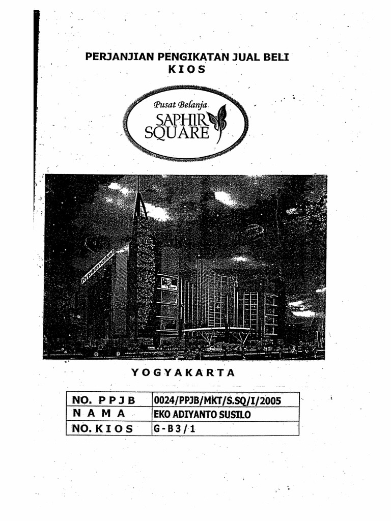 PPJB PT Saphir Di Bawah Tangan | PDF