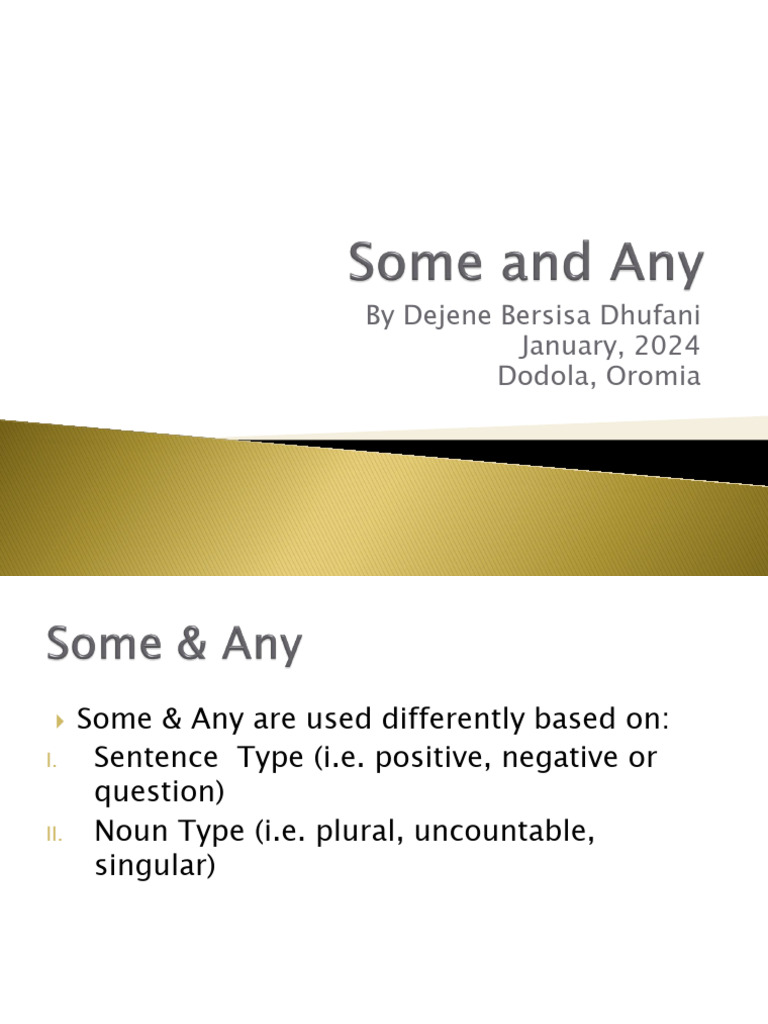Understanding Some vs. Any in English | PDF