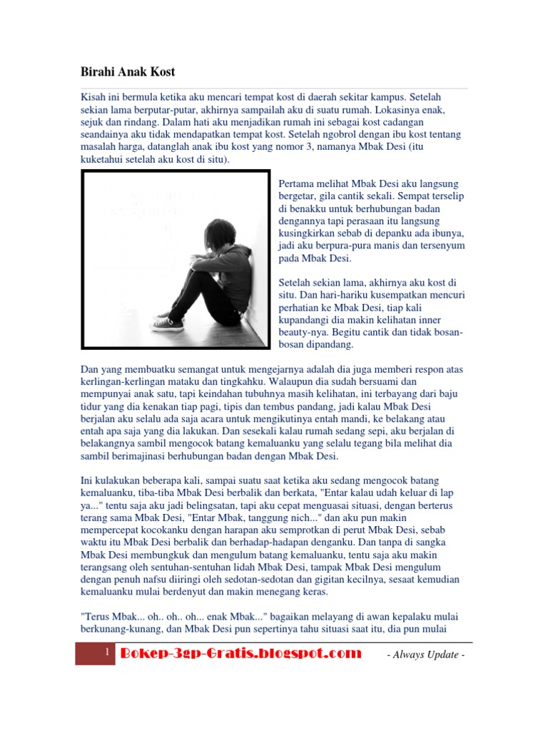 Cerita Dewasa - Birahi Anak Kost | PDF