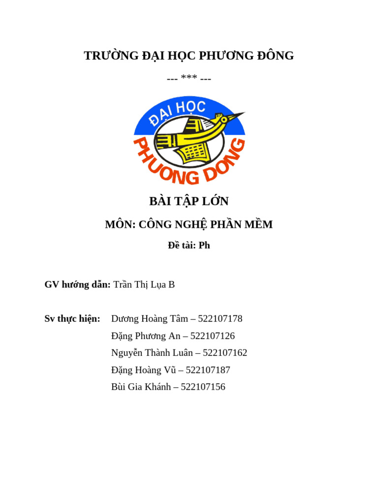 Cong Nghe Phan Mem | PDF