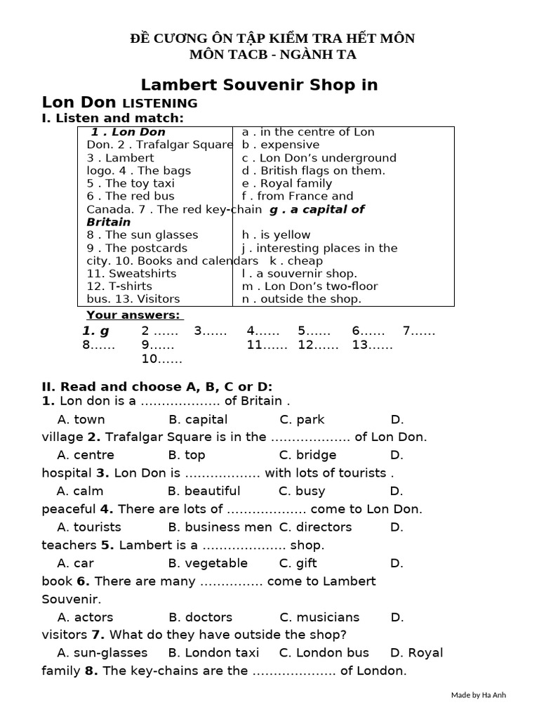 ĐỀ CƯƠNG - TACB - TA | PDF | Linguistics