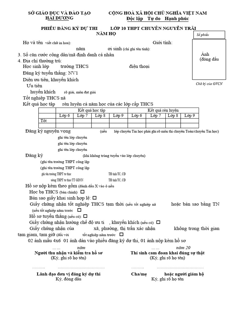 Mau01.1. PHIEU DKDT_CHUYEN_2025 | PDF