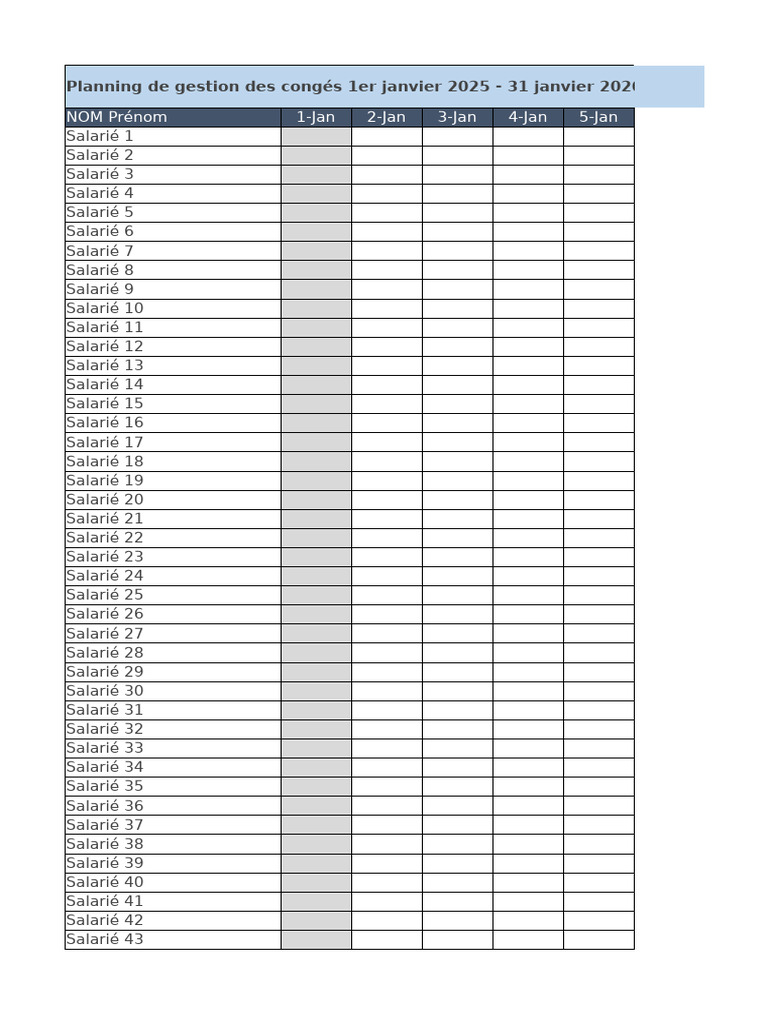 Appvizer Modele Planning Conges 2025 2026 | PDF