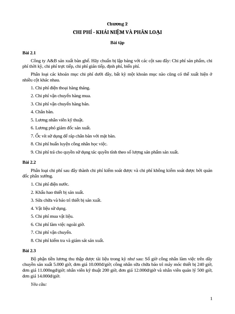 Bài tập KTQT-SV | PDF