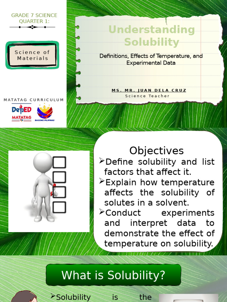 Q1 Solubility and Factors Affecting Solubility | PDF | Solubility | Applied And ...