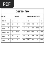 Updated Class Time Table - 2023 - 24 (1) | PDF