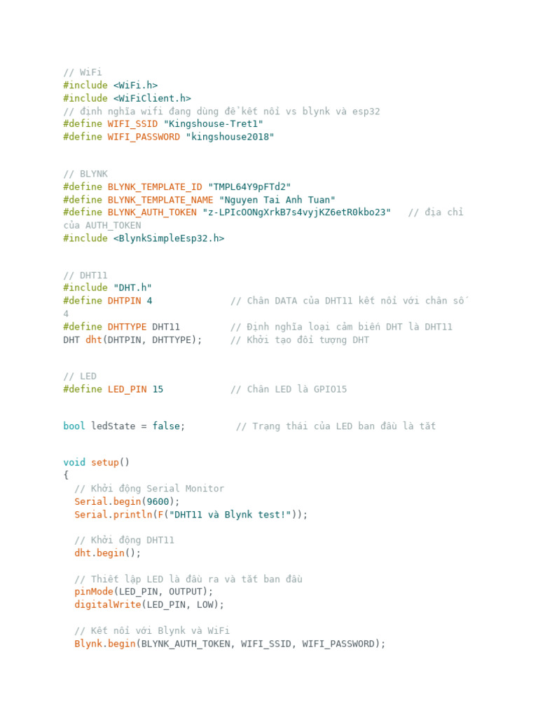 code_dht11_blynk_1_led | PDF