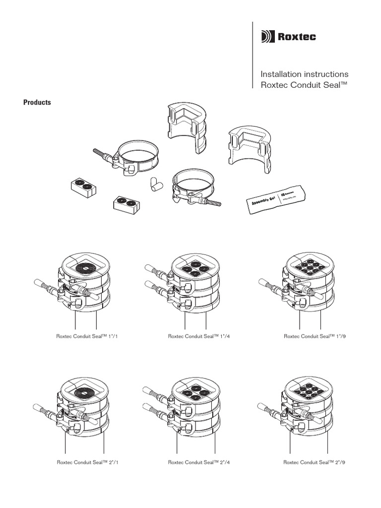 ASS2012005101 B Roxtec Conduit Seal Installation Instruction EN | PDF ...