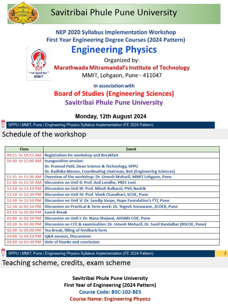 Engineering Physics Syllabus FE 2024 | PDF | Wave Function | Laser