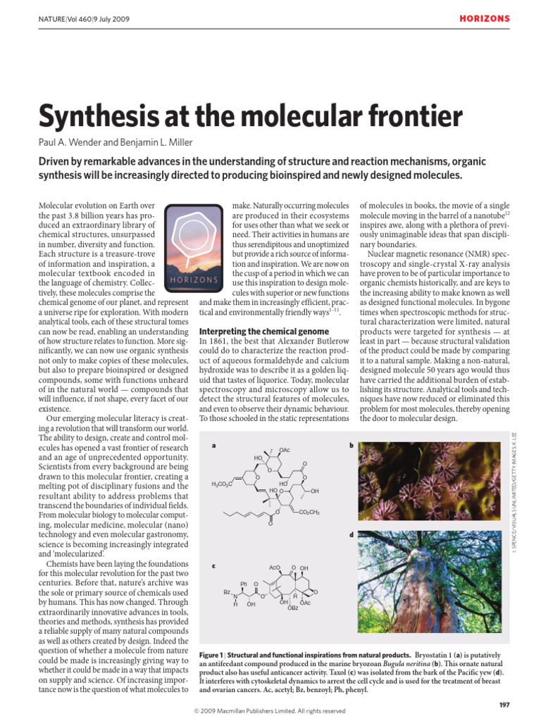 Molecular Evolution and Synthesis Insights | PDF | Natural Products ...