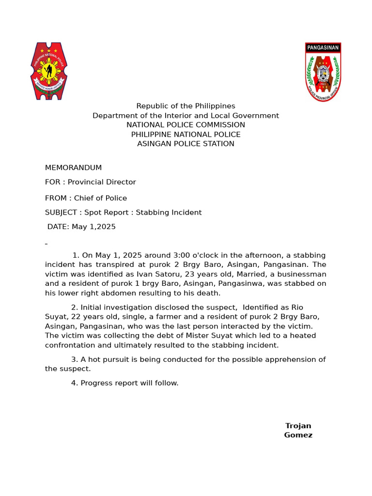 Spot Report | PDF