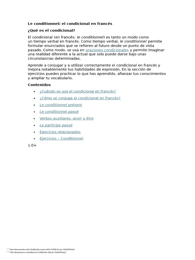 Le Conditionnel | PDF