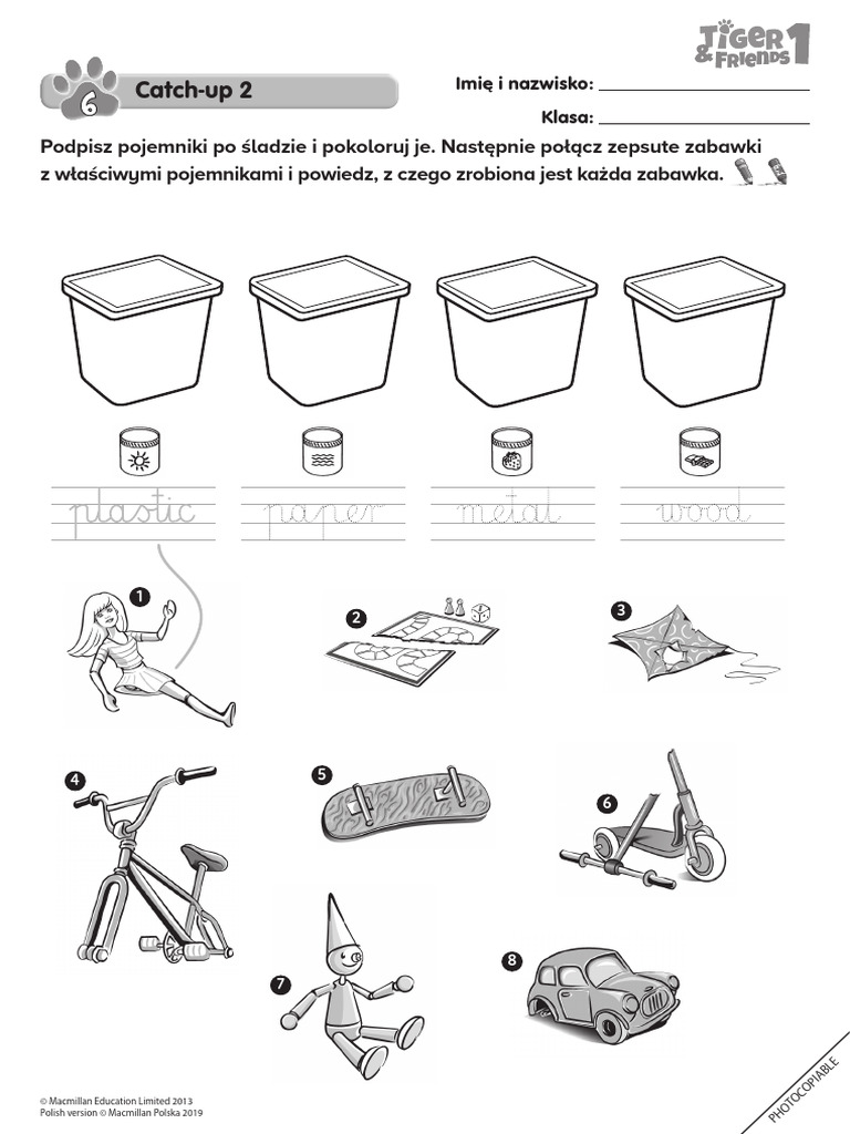 Tiger&Friends - 1 - TRF - Catch-Up 2 - Unit 6 | PDF