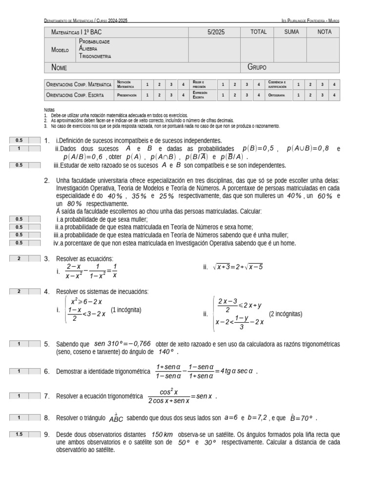 Modelo Prob Alx Trig | PDF