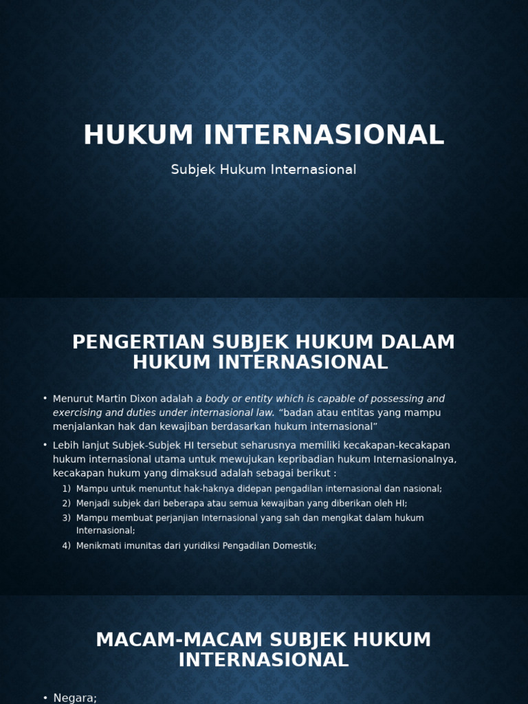 Hukum Internasional Part 3 | PDF