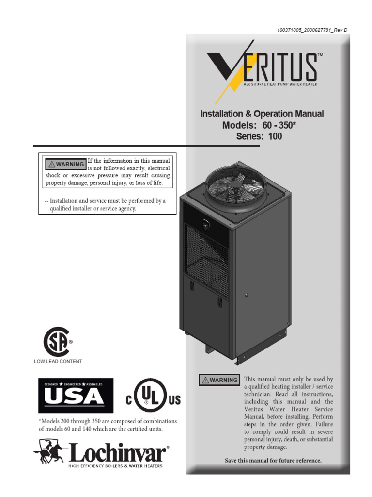 AHP - I&O Rev D | PDF | Home Appliance | Mechanical Engineering