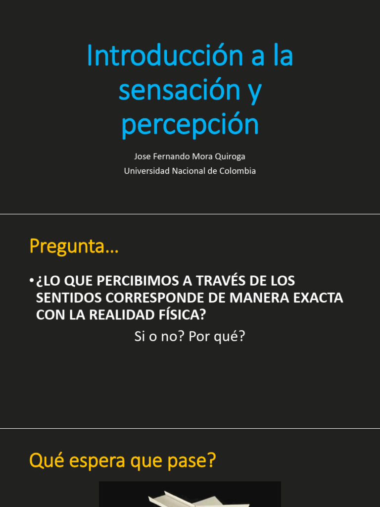Introducción A La Sensación y Percepción | PDF | Psicofísica | Percepción