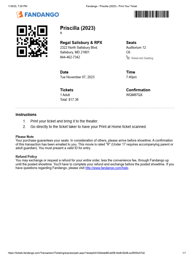 Fandango - Priscilla (2023) | PDF