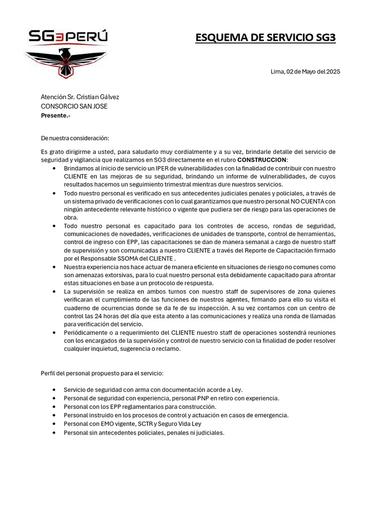 Esquema de Seguridad Consorcio San Jose Ferreñafe 02mayo25 | PDF