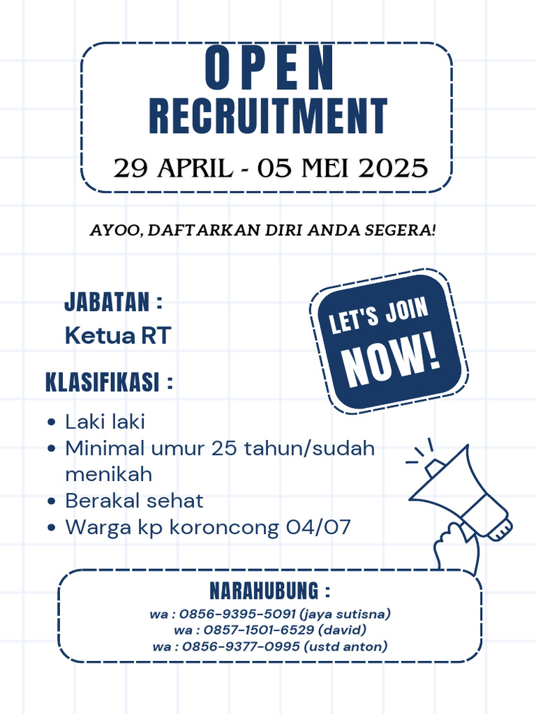 White Blue Simple Cute Open Recruitment Poster_20250430_182516_0000 | PDF