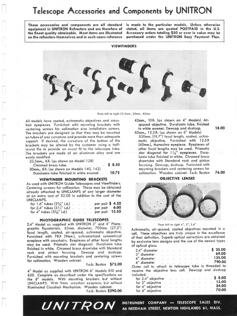 Unitron Parts | PDF