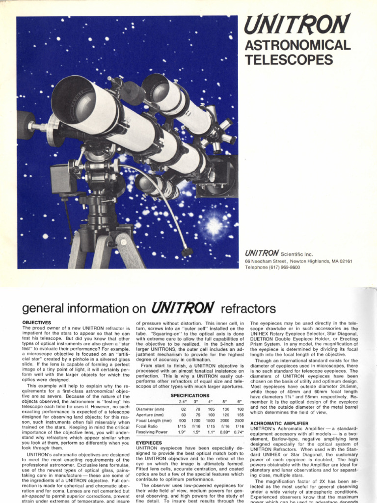 Unitron 1972 | PDF