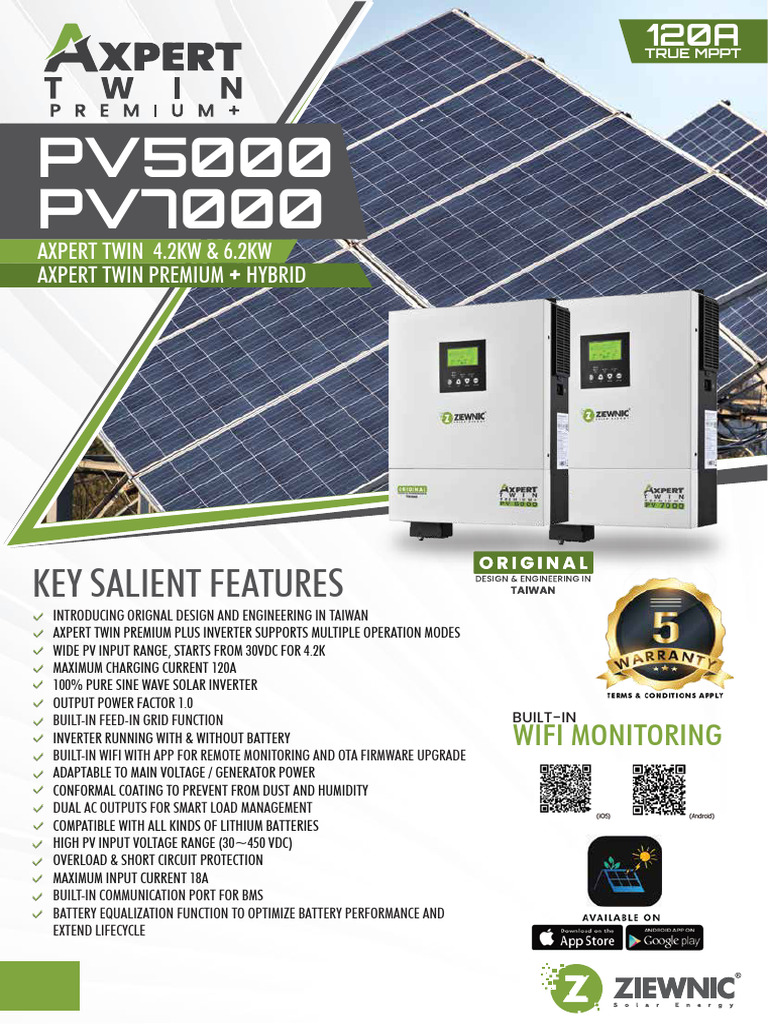 Premium Plus Hybrid 6.2kw Pv7000 Catalog | PDF | Power Inverter ...