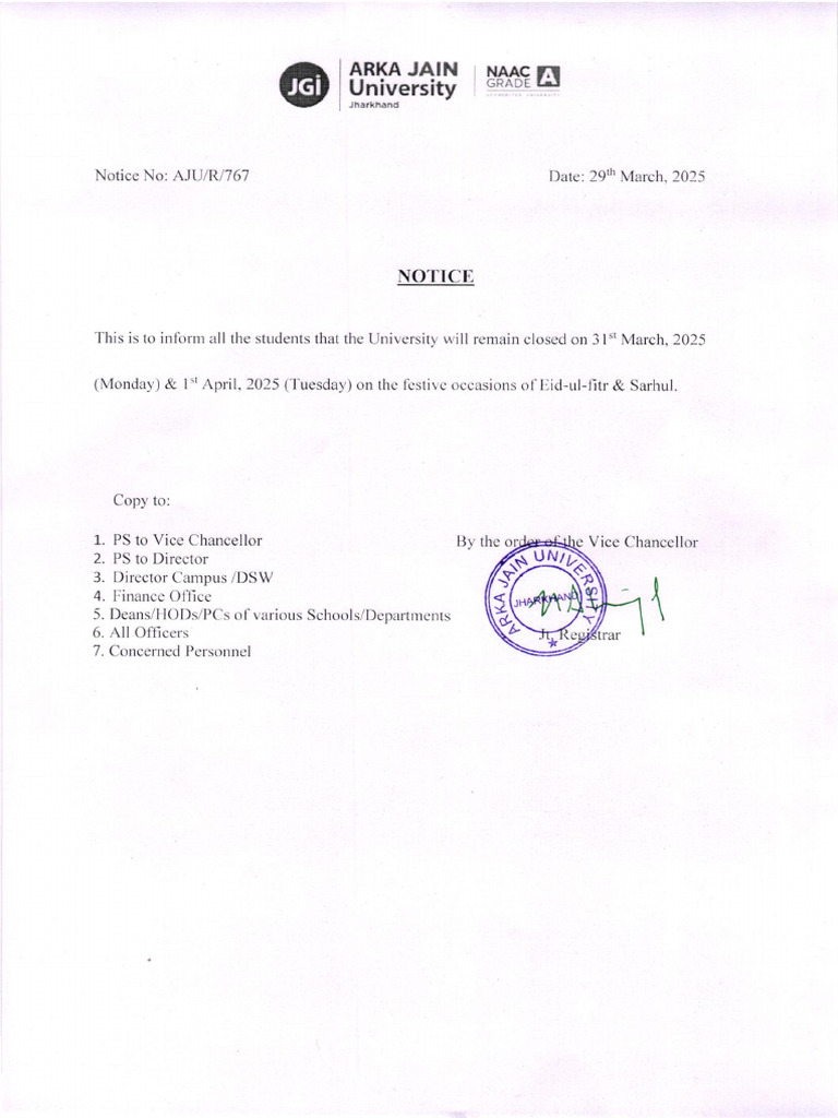 Notice No. 767 | PDF