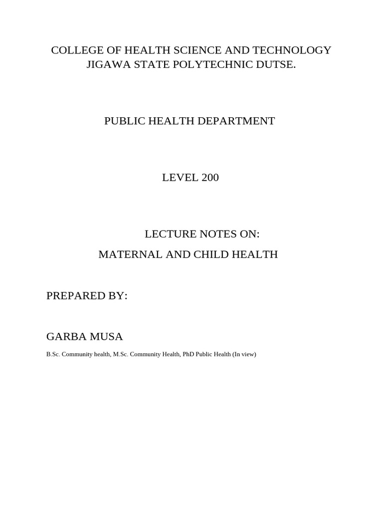 Maternal and Child Health 2 | PDF | Family Planning | Maternal Health