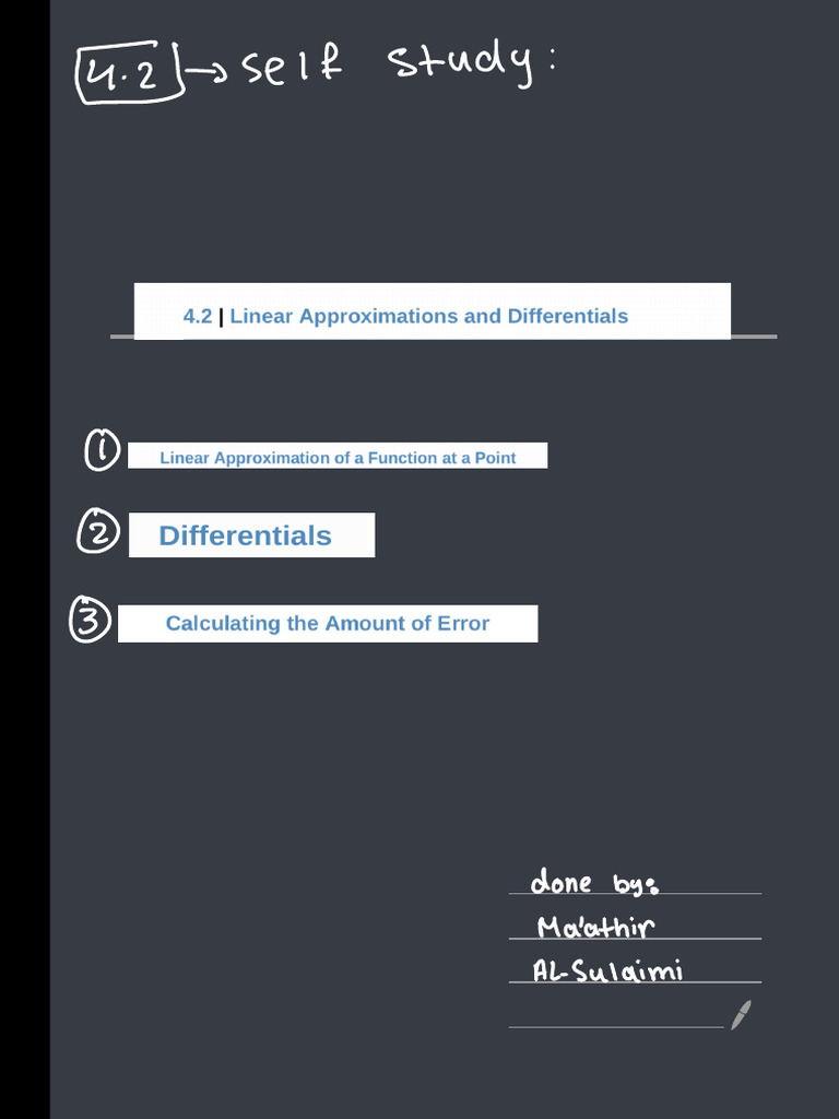 Linear Approximations in Calculus | PDF