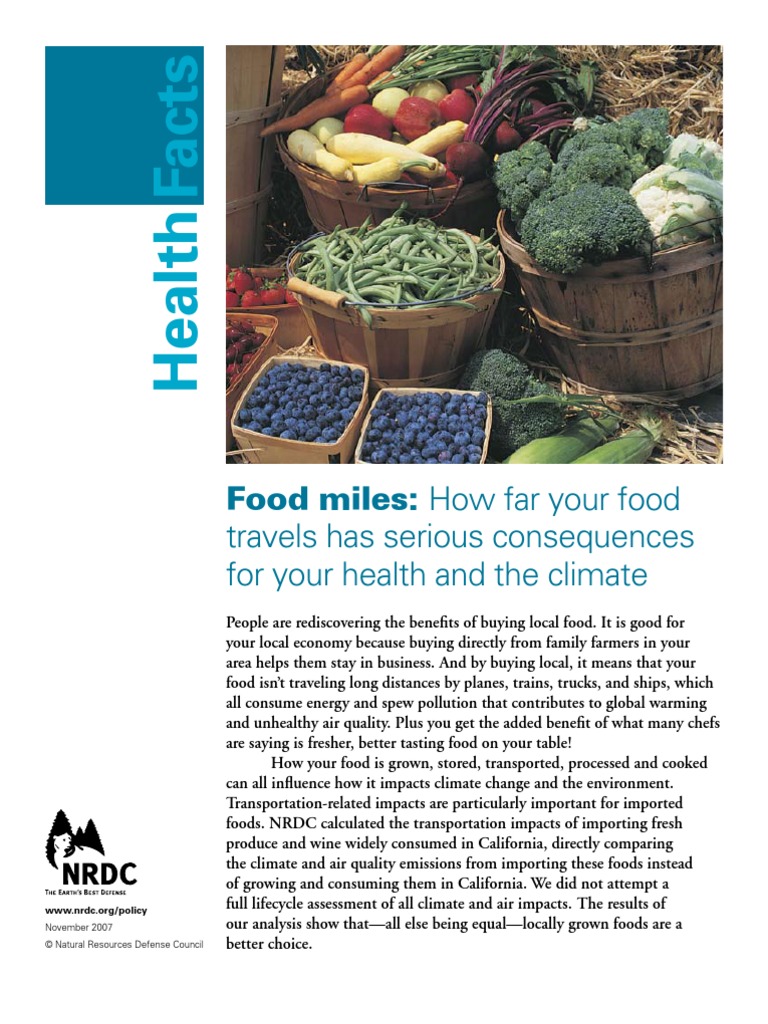 Food Miles | Download Free PDF | Local Food | Air Pollution