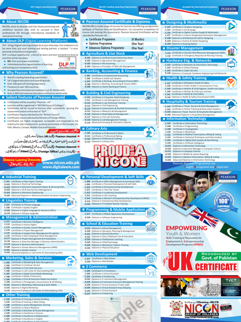 Pearson Assured Brochure 2023 1.4 Crash | PDF | Diploma | Business