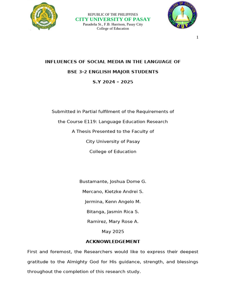 Undergraduate Research Paper | PDF | Linguistics | Sociolinguistics