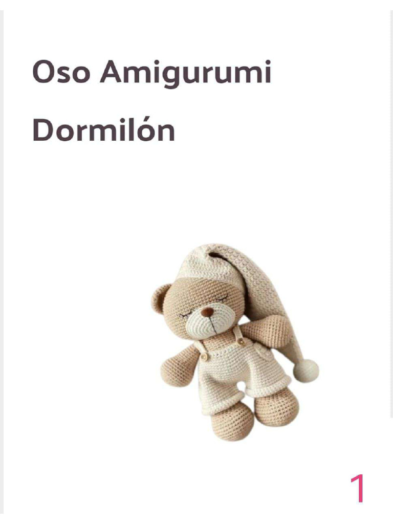 oso dormilón con pijama | PDF