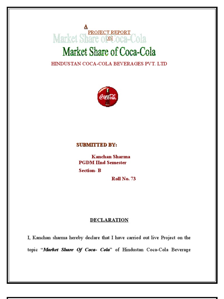 Coca Cola Live-Project | PDF | Coca Cola | The Coca Cola Company