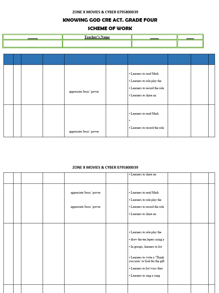 Grade - 4 - Term - 2 - Cre - Schemes 0743505350 | PDF | Jesus | Gospel Of John
