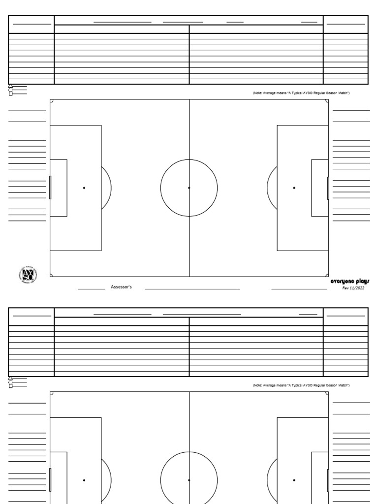 AYSO Referee Game Evaluation Sheet | PDF | Sports | Sports Rules And ...