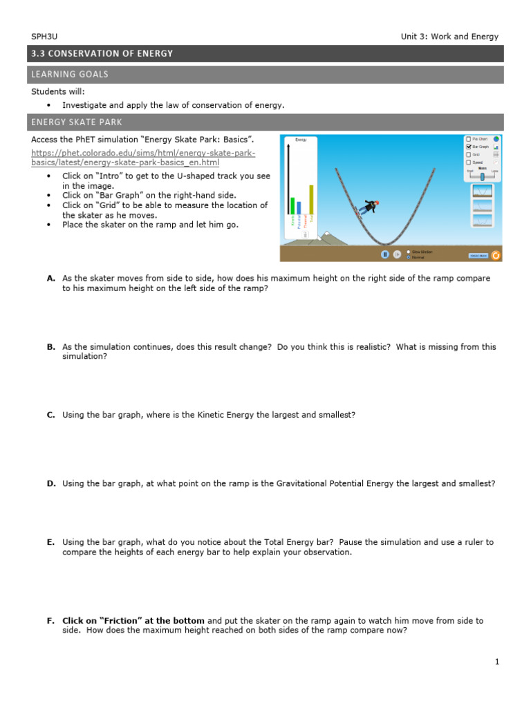 Conservation of Energy in Physics | PDF | Force | Friction